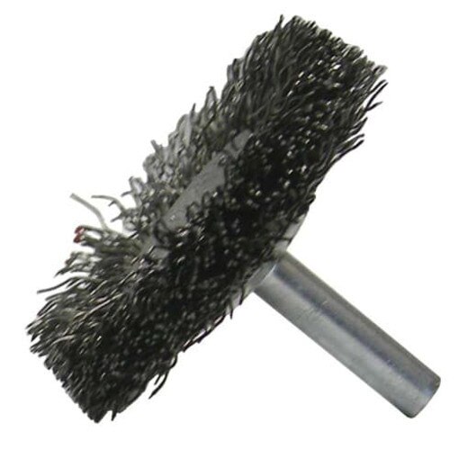 Weiler 17912 2-1/2" Stem-Mounted Wire Wheel, Flared, .014, 1/4" Stem ...