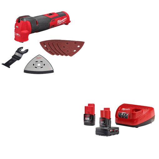 Milwaukee 2526-20 M12 FUEL Multi-Tool W/ FREE 48-59-2424 M12 12V ...