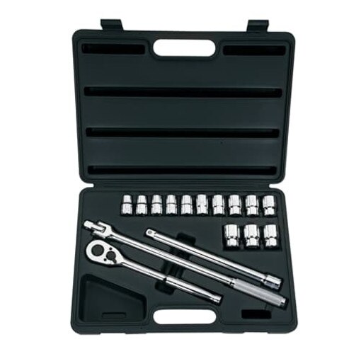 Stanley 85-956 16 Pc Socket Set 1/2" Drive 6 Pt Metric