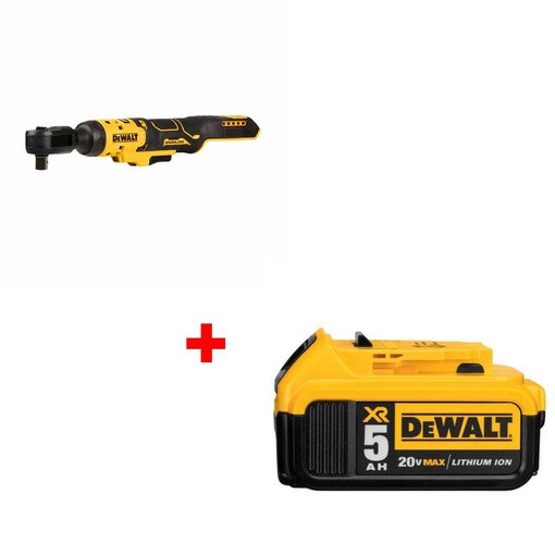 DeWalt DCF512B Atomic 20V Max 1/2" Ratchet, Bare w/ FREE DCB205 Battery ...