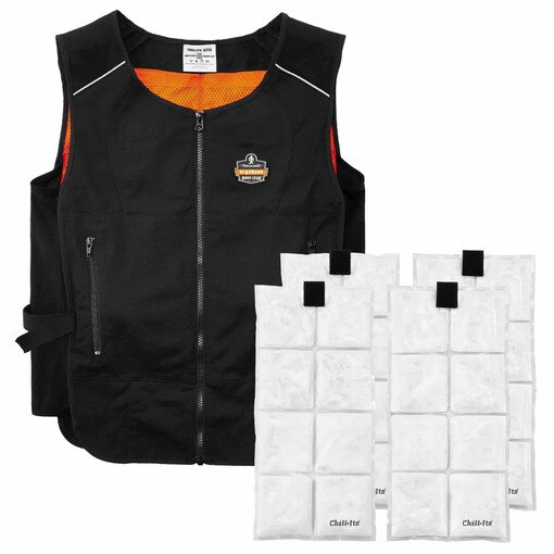 Ergodyne 12135 6260 L/XL Black Lightweight Phase Change Cooling Vest ...