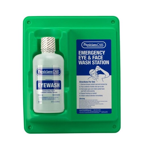 First Aid Only 24-202-001 Eyewash Station, Single 32 oz. Screw Cap Bottle