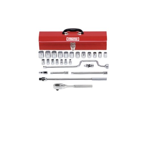 Proto J54124 1/2" Drive 26 Piece Socket Set - 12 Point
