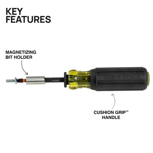 Klein 33803 ProFlex Impact Screwdriver Bit Set with Adjustable ...
