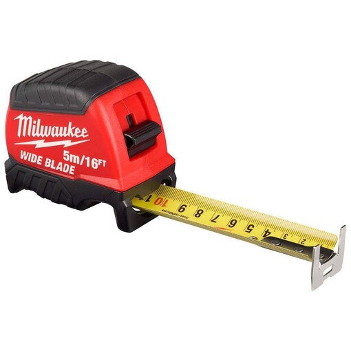 Milwaukee 48-22-1217 5m/16 ft Wide Blade Tape Measure, Metric/SAE with ...