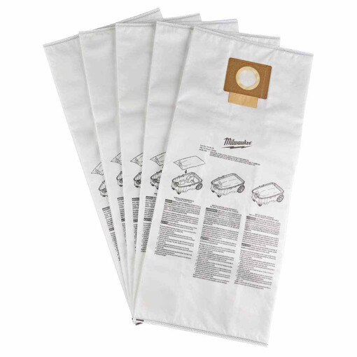 Milwaukee 49-90-1969 Fleece Dust Bags (5PK) for M18 FUEL 9 Gallon Dual ...