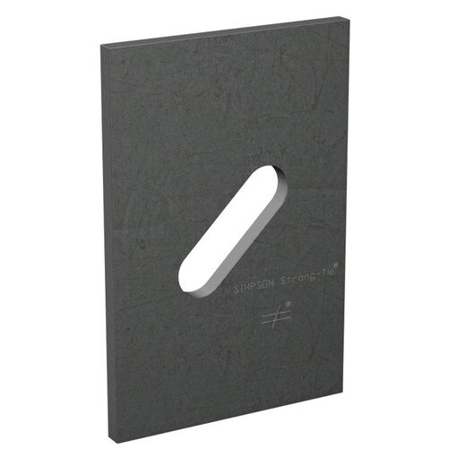 Simpson Strong-Tie BPS 1/2-6 (3" x 4-1/2") Slotted Bearing Plate with 1 ...