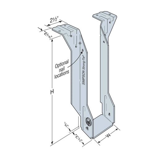 Simpson Strong-Tie MIT418 (3-1/2" x 18") Top Flange I-Joist Hanger ...