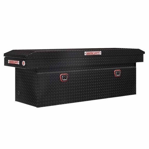 Weatherguard 123-5-04 Saddle Box, Aluminum, Full Deep, Gloss Black, 15. ...