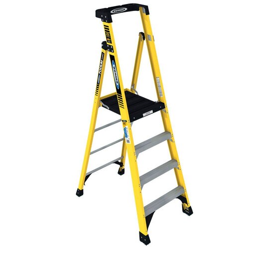 Werner PD7304 10ft Reach Height Fiberglass Podium Ladder Type IAA 4ft