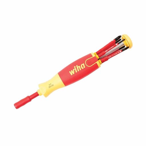 Wiha 28393 7 Piece Insulated SlimLine Ultra-Driver Blade Set Slotted ...
