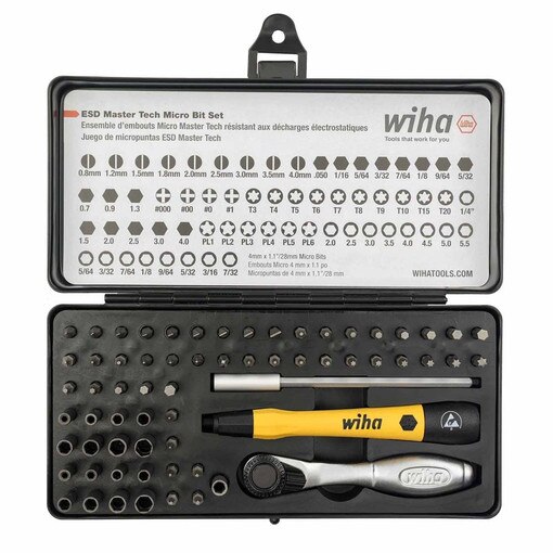 Wiha 75965 65 Piece System 4 ESD Safe Master Technician's Ratchet and ...